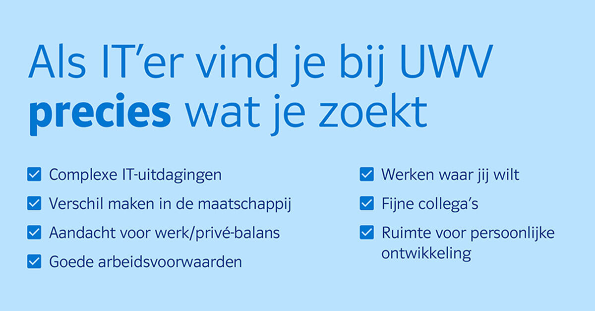 Vacatures | Werken bij UWV in IT